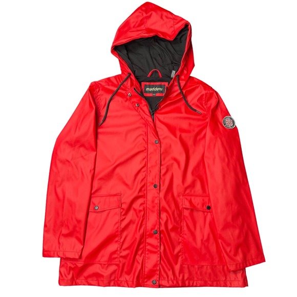 Madden Nyc | Jackets & Coats | Madden Nyc Red Hooded Rain Jacket ...